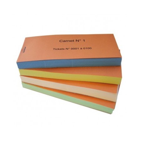 Carnet de 100 tickets avec 3 parties numérotées au Palais du Loto.