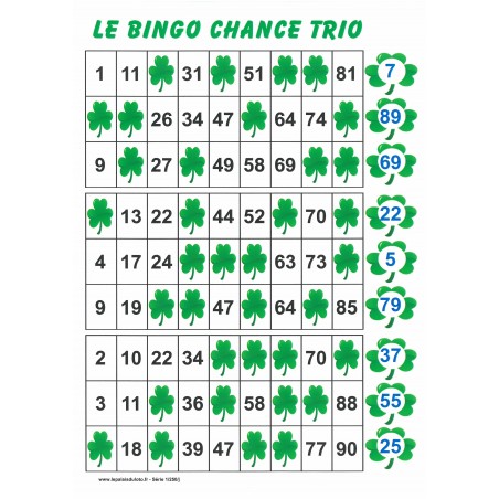 Avec le Bingo chance trio en grand format, triplez vos chances de gagner.